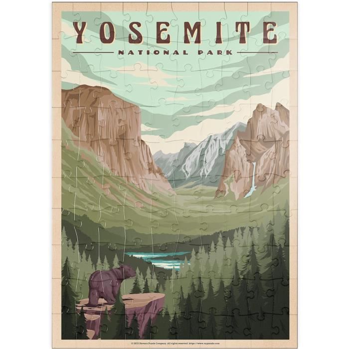 Yosemite National Park - Yosemite Valley, Vintage Travel Poster ...