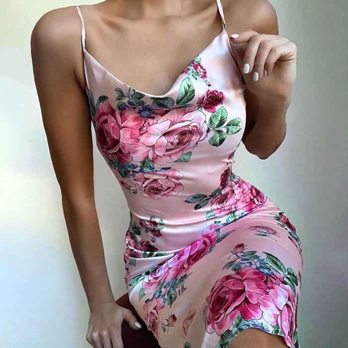 Womens Boho Floral Mini Swing Dress Summer Holiday Beach Ruffle Frill