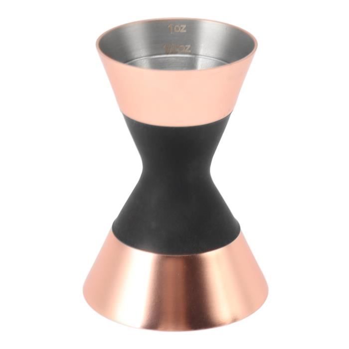 Qiilu Doseur de cocktail Cocktail Jigger Jigger à double face en acier ...