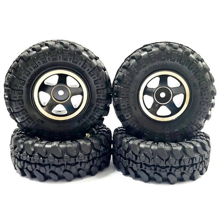 4 PièCes 1.0 Pneus et Jantes en Laiton Beadlock Ensemble pour 1-24 RC ...