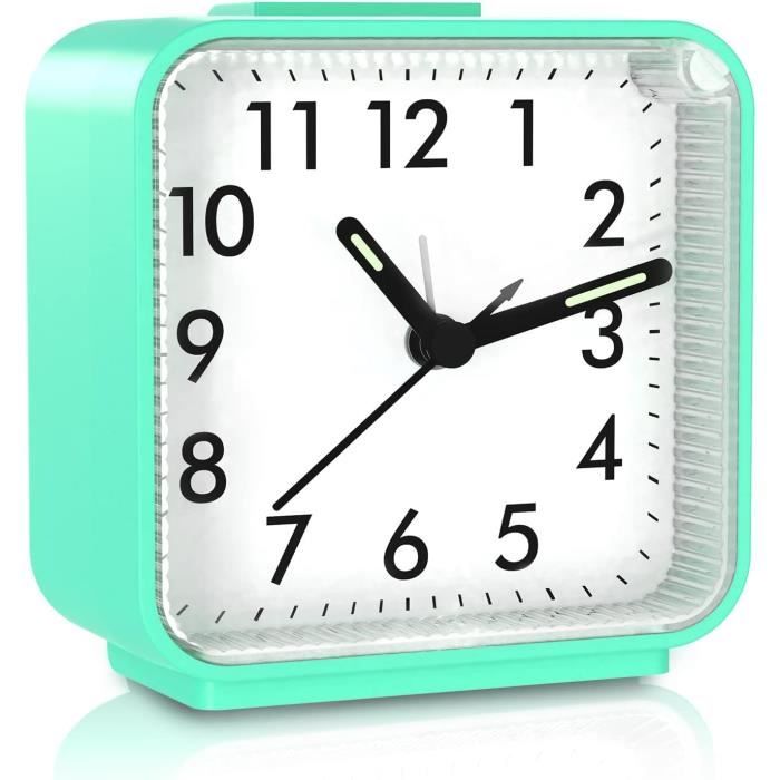 ORIA Réveil Analogique Silencieux, Réveil à Piles Silencieux sans Tic ...