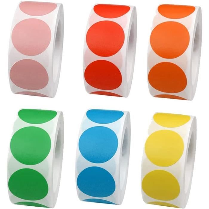 3000 Pièces Gommettes Rondes Couleur Gommettes Autocollantes Rondes ...