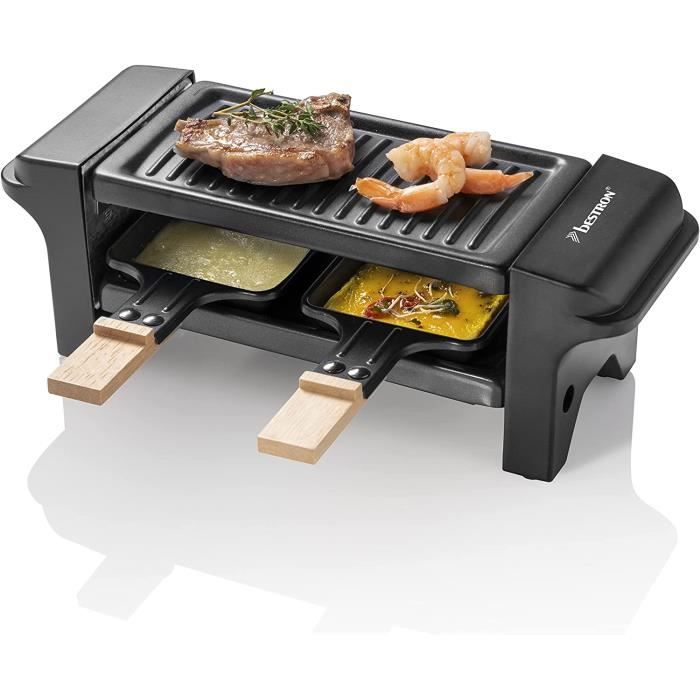 Bestron Appareil a raclette, Mini Grill pour 1 à 2 personnes, avec 2 ...