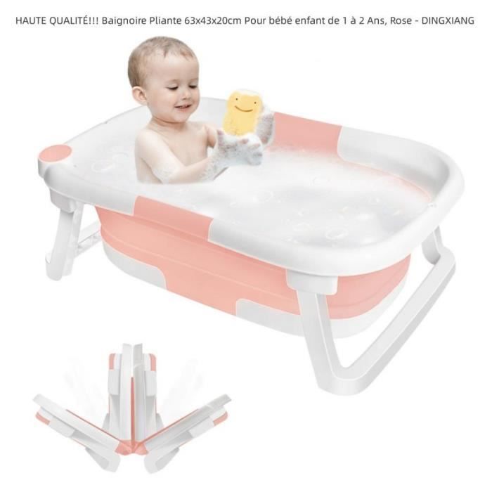 Baignoire Pliante pour bébé enfant de 1 à 2 Ans, Rose - VARIVIDA ...