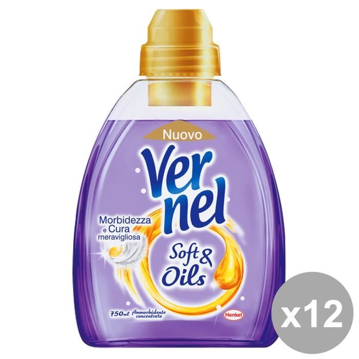 VERNEL Lot de 12 Assouplissant Concentré Soft & Oil Viola 750 Ml ...