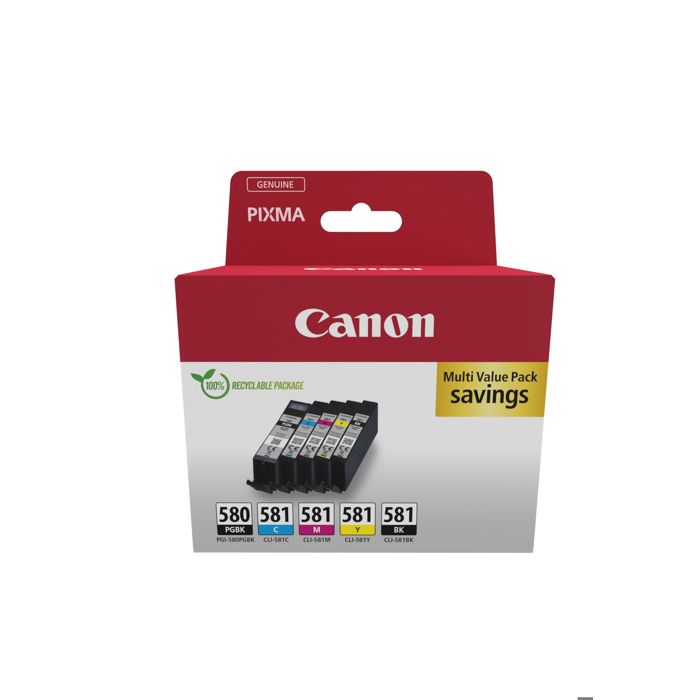 Cartouche d'encre - CANON - PGI-580/CLI-581 PGBK/C/M/Y/BK (2078C007 ...