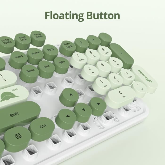 Clavier À Membrane 100%,104 Touches Punk Style Machine À Écrire Rétro ...