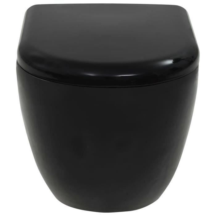 CUQUE Toilette suspendue au mur avec réservoir caché Céramique Noir ...