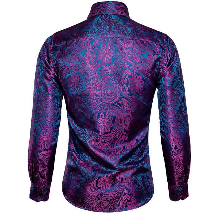 Chemise-chemisette,Sierra. Wang Luxe Rose Rouge Paisley InjShirts ...