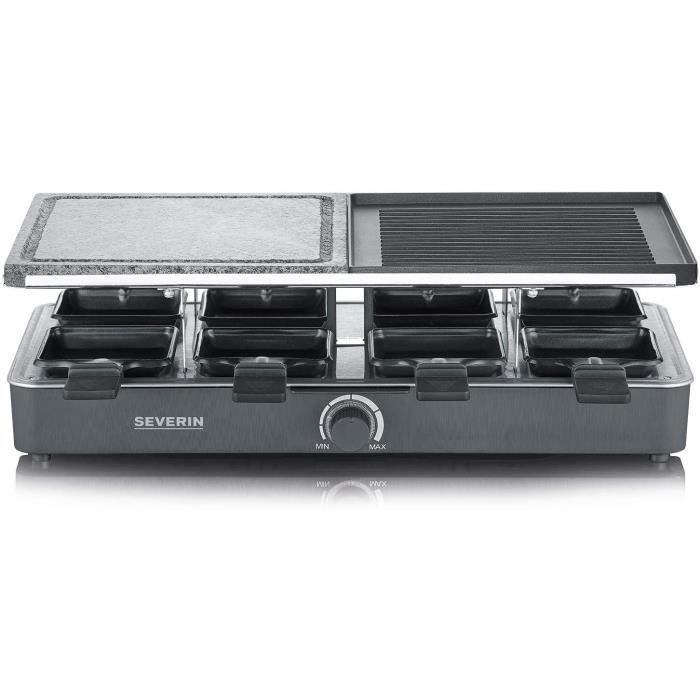 Raclette Gril 8 personnes, Pierre de Cuisson Naturelle, Plaque ...