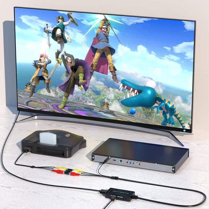 Convertisseur 2 En 1 Rca/Svideo Vers Hdmi - Commutateur De Sortie 720P ...