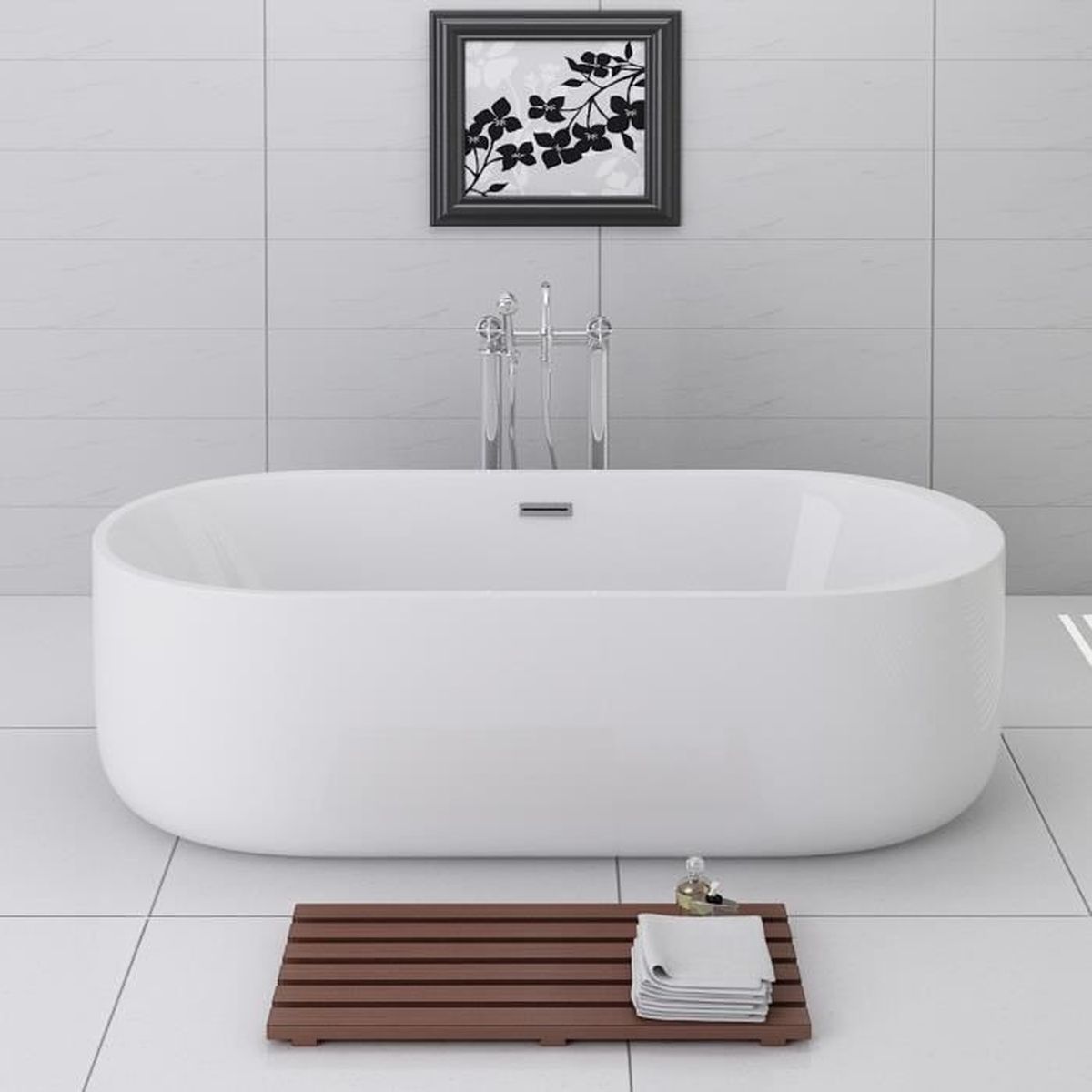Baignoire ilôt monobloc GOBI - 170 cm Design moderne et confort pour ...