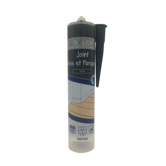 Mastic joint de finition bois et parquet - SYLEX - Noir - Élastique ...