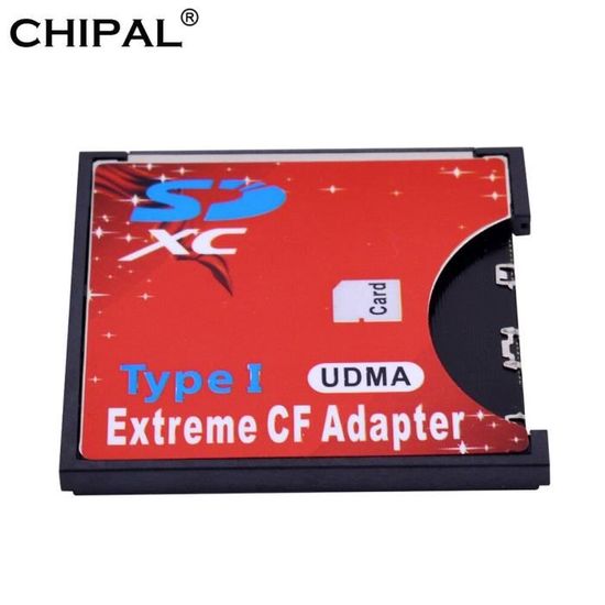Adaptateur de carte MicroSD-SDHC-SDXC vers CF, UDMA, convertisseur de carte de Type I Standard ...
