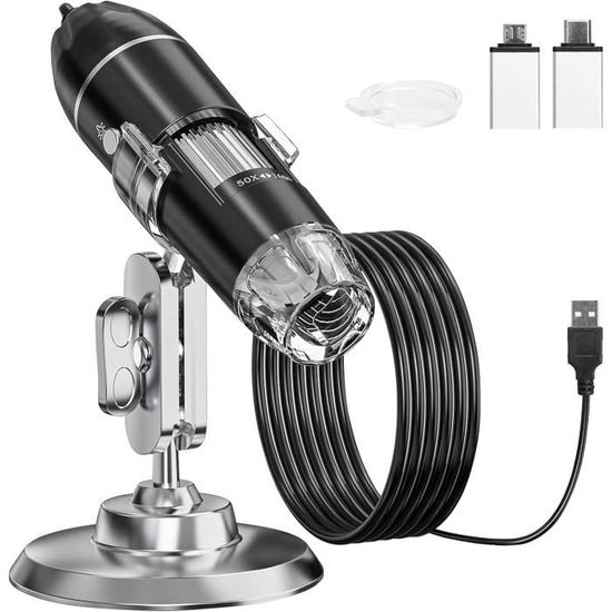 Microscope Numérique Usb, Endoscope De Grossissement 0X-1600X Portable ...
