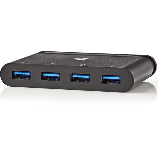 Concentrateur (hub) - NEDIS - TCARF200BK - 4 ports - USB 3.0 - Alimenté ...