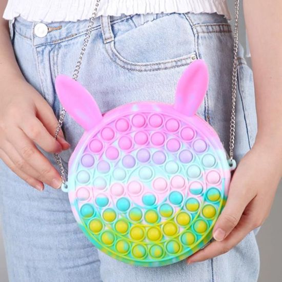 Sac Pop It Jouet sensoriel Bubble Sacs à bandoulière pour soulager le ...