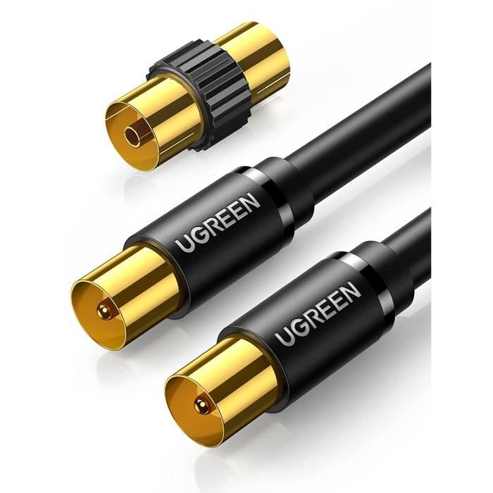Cable Antenne TV Male à Male Cable Coaxial TV Full HD 1080P avec ...