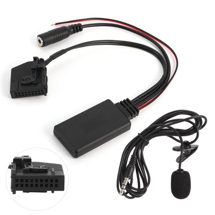 Dilwe Adaptateur Bluetooth 18Pin Bluetooth AUX câble adaptateur voiture ...