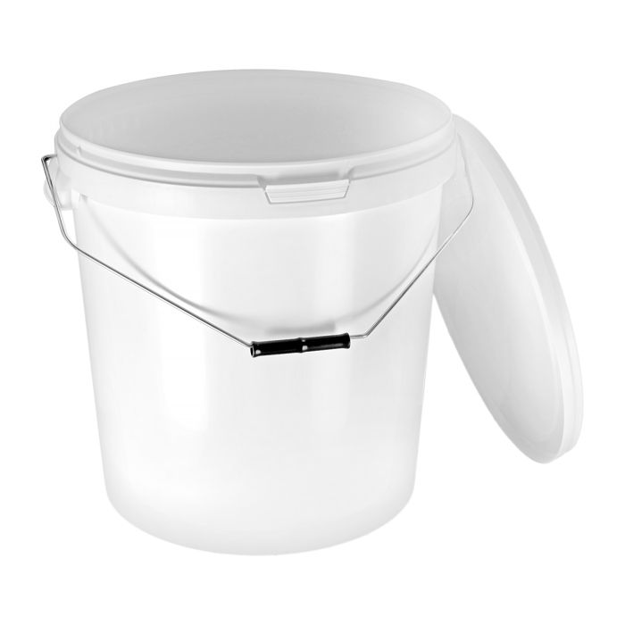 Seau avec Couvercle Plastique Alimentaire - BenBow - 5x30L - Blanc ...