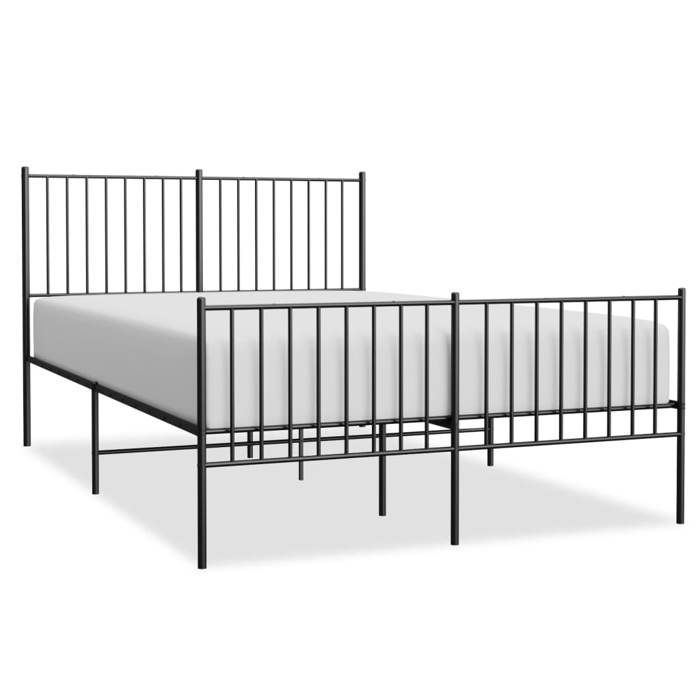 Lit Double Contemporain | Cadre de lit métal |sans matelas| avec pied ...