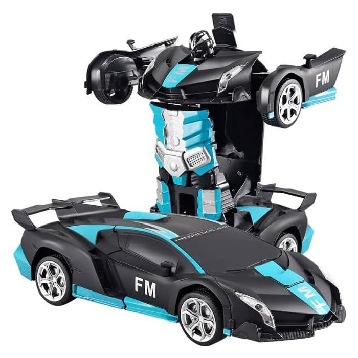 Voiture Robot Transformable RC 2-en-1 avec Éclairage LED Avancé, Cadeau ...