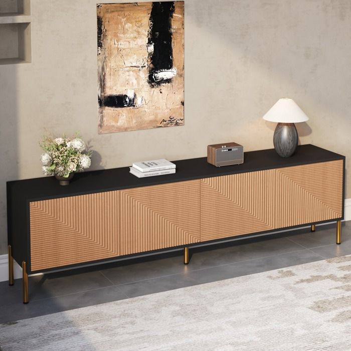 Meuble TV Moderne,Support TV,Meuble Télé,Meuble TV Bois,quatre portes ...