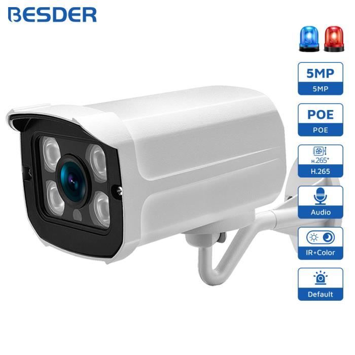 PoE 8MP 4K 48V - 3,6 mm - caméra de Surveillance extérieure IP PoE HD H ...
