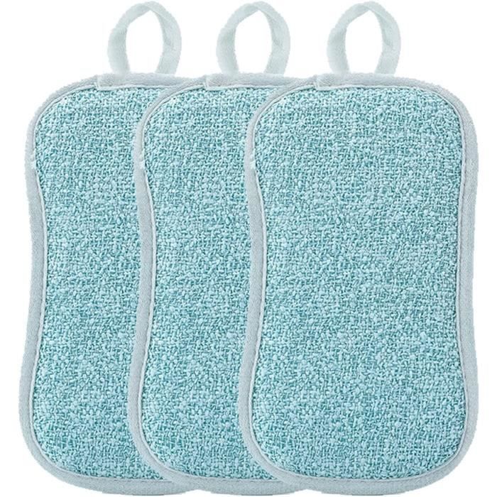 3 Pcs Eponge Vaisselle Lavable La Cuisine En Microfibre Reutilisable ...