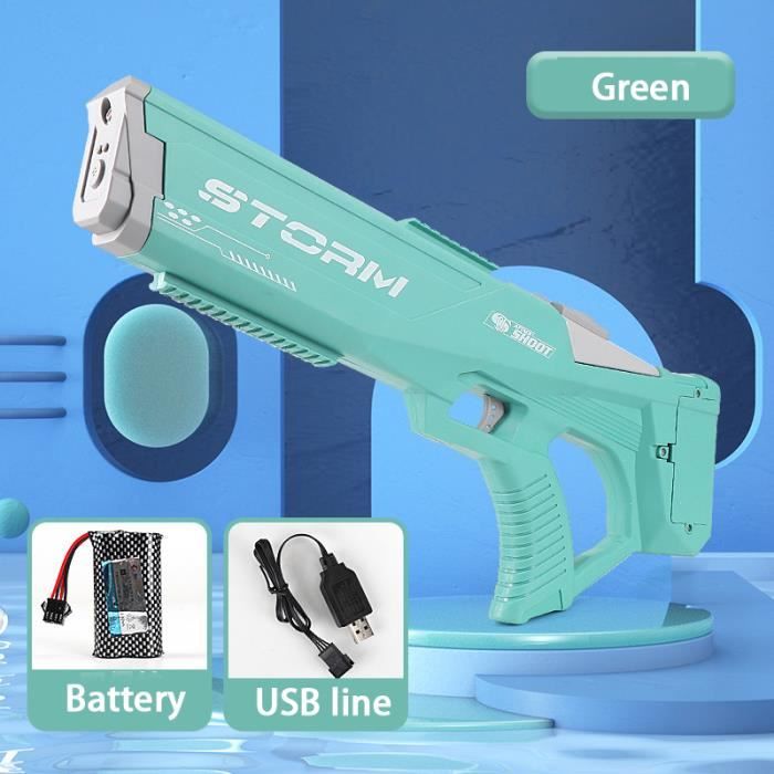 Vert b - Grand pistolet à eau électrique automatique, jouet pour ...