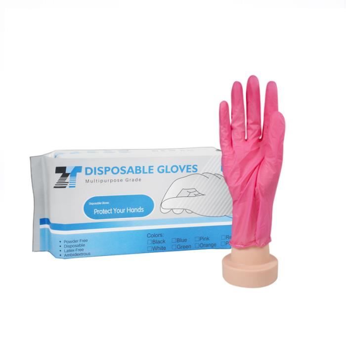 Gant ménage-vaisselle,NitCarter-Gants jetables en vinyle pour livres de ...