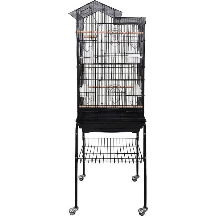 Cage à oiseaux en métal pour perruche et oiseaux - Grande cage à ...