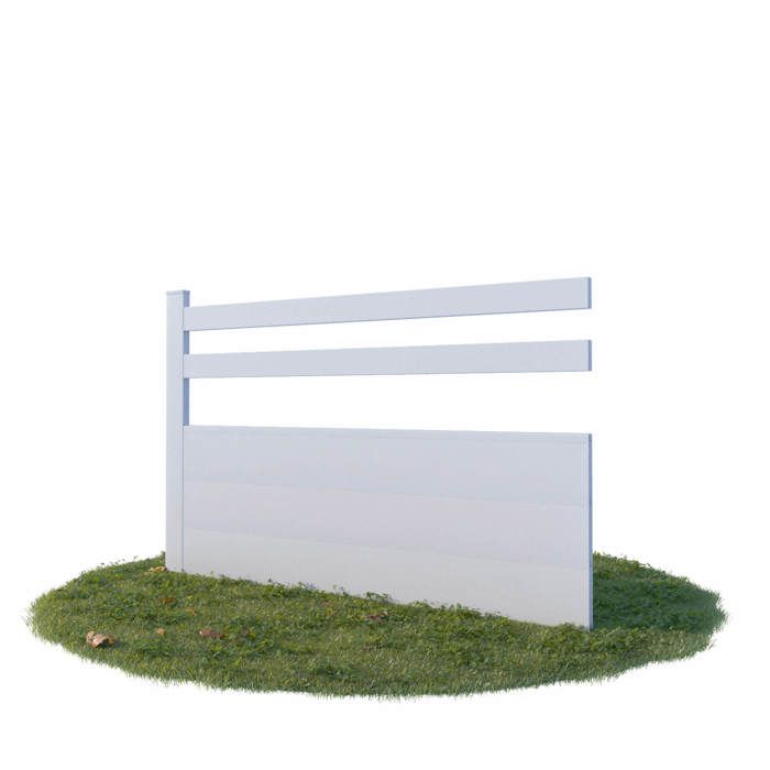 Module clôture SLIM 120 cm - 2 Lisses + 3 Soubassements - Cdiscount Jardin