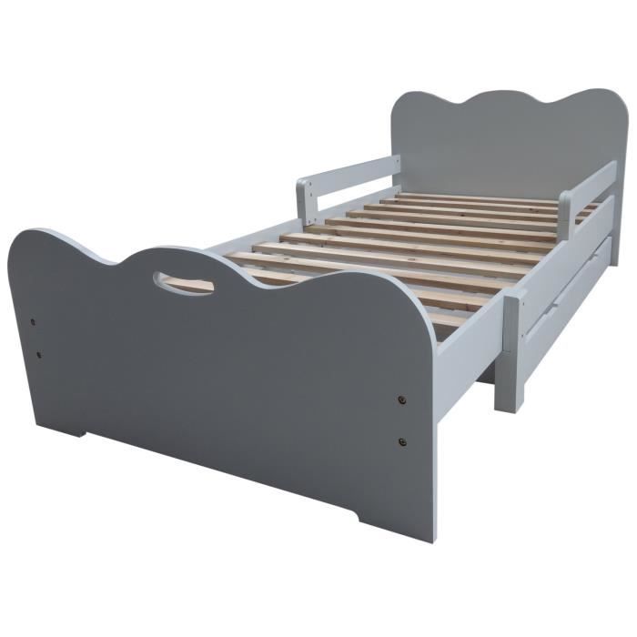 LIT ENFANT ÉVOLUTIF GRIS - Cdiscount Maison