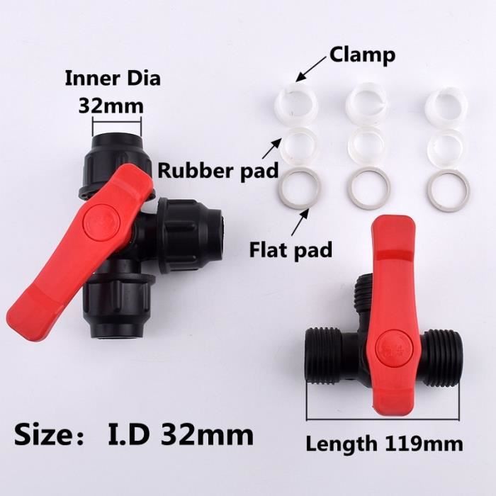 Tuyau d'arrosage,Robinets à bille en Pvc,1 pièce,20-25-32-40-50-63mm ...