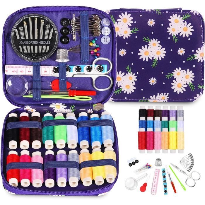 Kit De Couture Avec Pu Boîte, Mini Kit De Couture Portable Pour Adultes ...