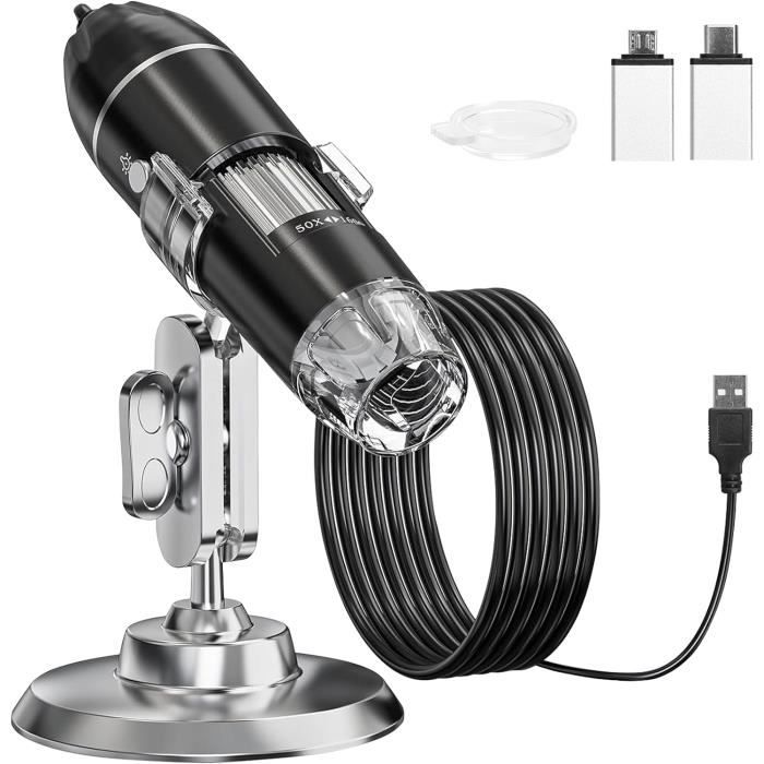 Microscope Numérique Usb, Endoscope De Grossissement 0X-1600X Portable ...