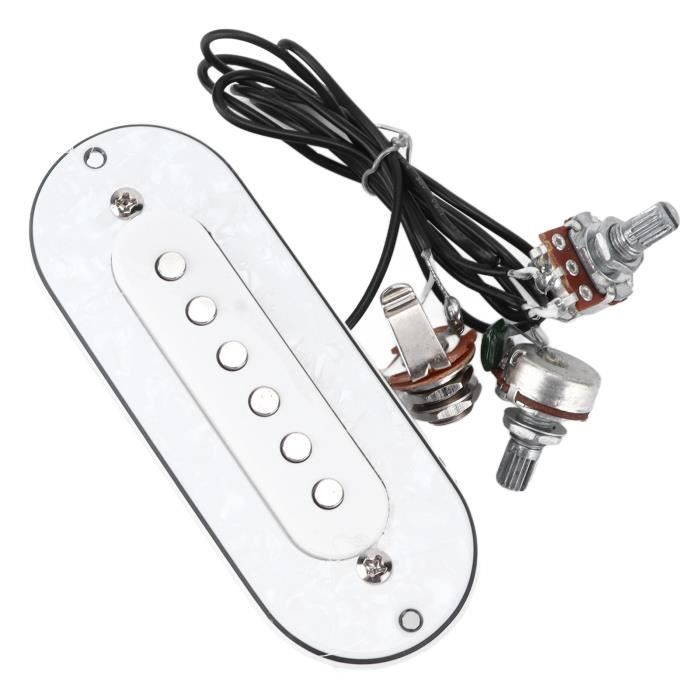 JUZ micro guitare blanc perle Boîte à cigares électrique Micros guitare ...