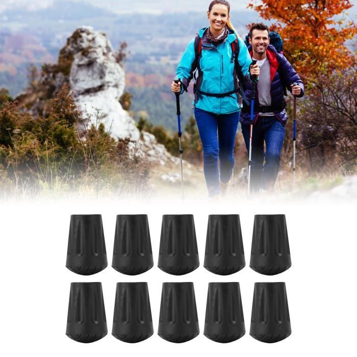 SED 10pcs Couvre-pieds pour bâtons de marche Embouts en caoutchouc pour ...