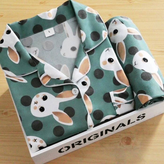 Pyjama,Pyjama imprimé dessin Animé pour femmes, vêtements de maison ...