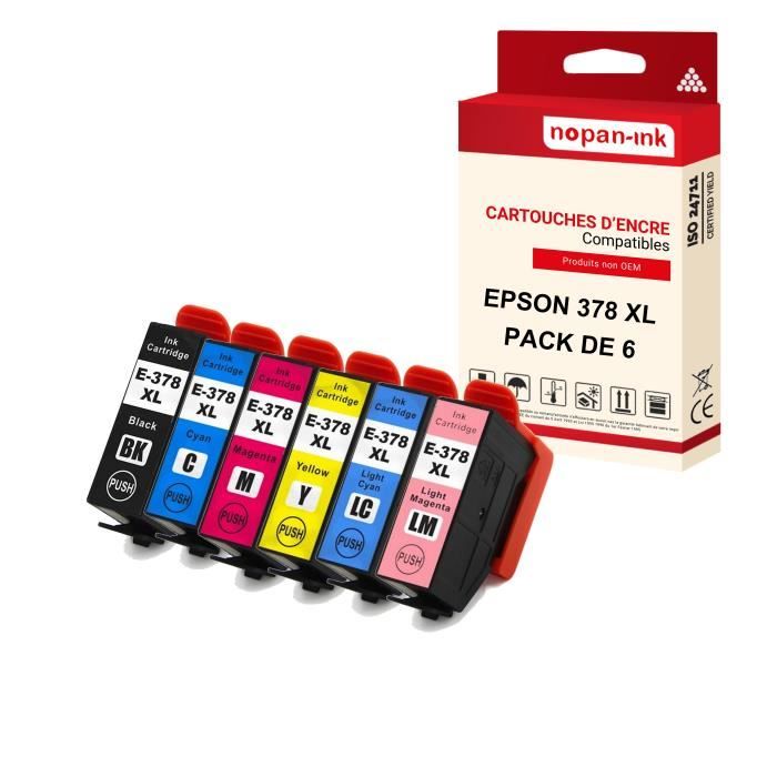 NOPAN-INK - x6 Cartouches EPSON 378XL - 378 XL compatibles Epson ...