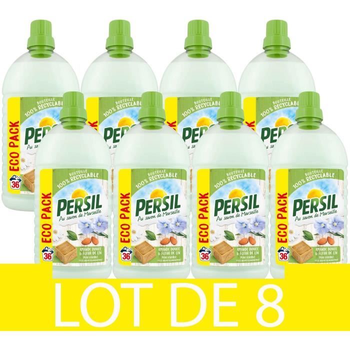 PERSIL Lessive liquide pour peaux sensibles - 36 lavages - 1,8 L - Lot ...