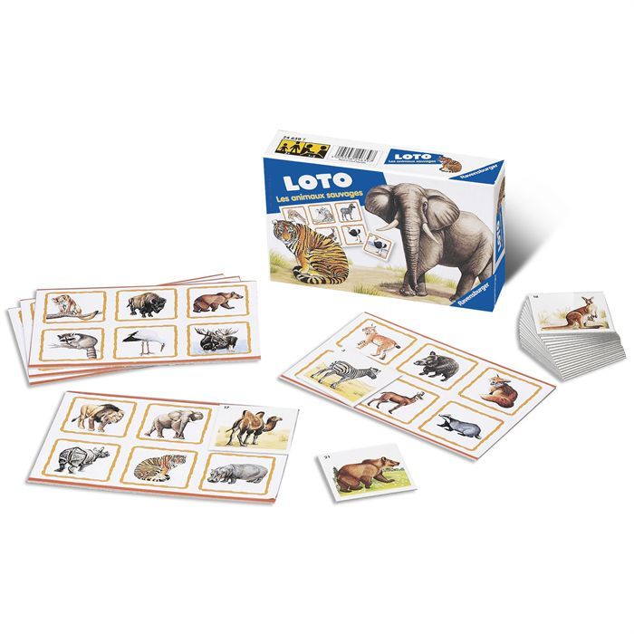 RAVENSBURGER Jeu de Société Loto des Animaux Sauvages - Cdiscount Jeux ...