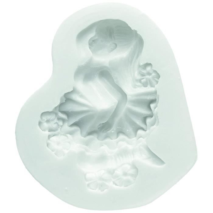 Silikomart Moule pour Pâte à Sucre SLK230 Danseuse Silicone Blanc - 71 ...