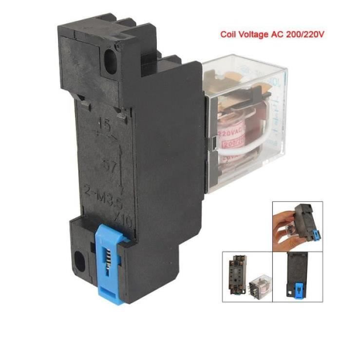 RELAIS ELECTRONIQUE LY2NJ HH62P-L JQX-13F 220V AC Coil DPDT Relais de puissance 8 Pin avec ...