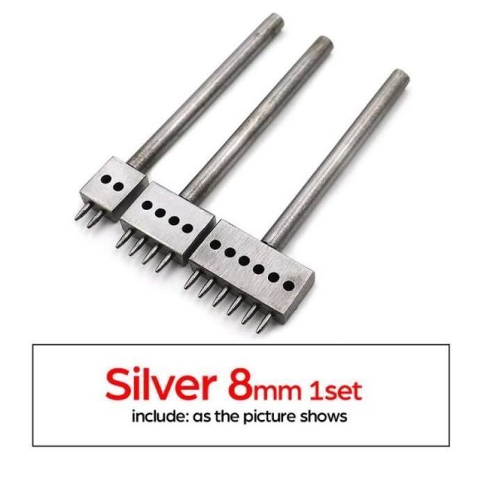 GG26302-outil de poinçonnage en cuir à rangée ronde. poinçons de trous ...