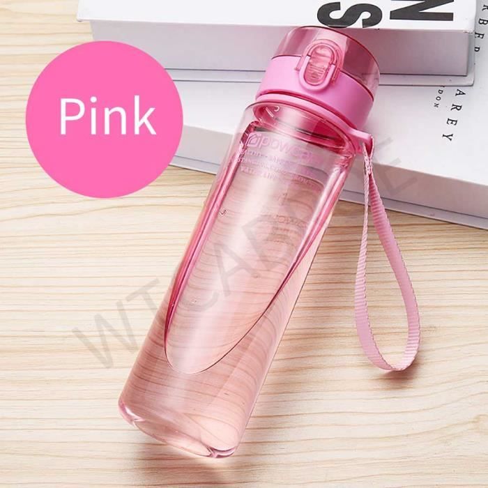GOURDE,Text color 4-600ml--Bouteille'eau givrée anti fuite Portable, en plastique Transparent ...