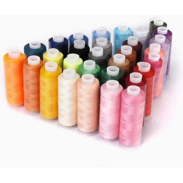 FIL A BRODER OU A COUDRE - NUANCIER 60pcs Bobines de Fils Couture ...