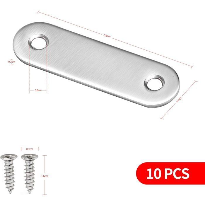 Équerre Plate Inox Équerre de Fixation avec 20 Vis pour Fixation ...