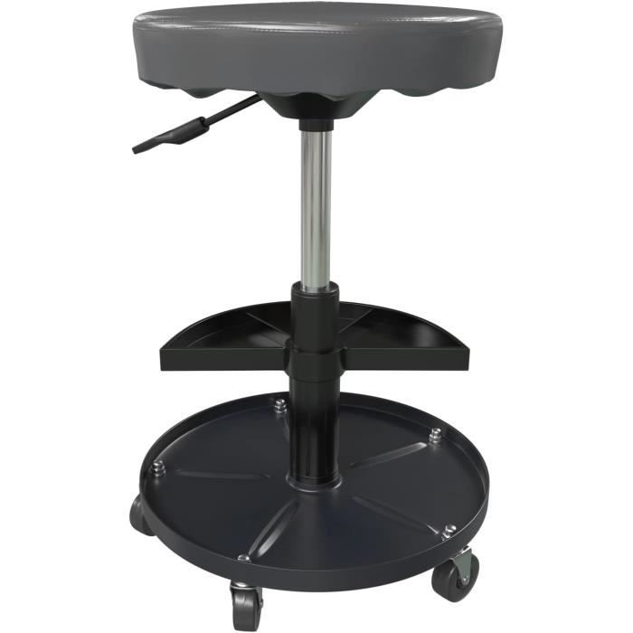 Tabouret D'Atelier Réglable En Hauteur Avec 5 Roulettes Et 2 Plateaux ...